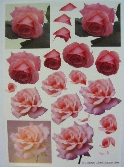 Graftoncrafts > Floral > Jackie Henshall 3D Decoupage - Roses Pink