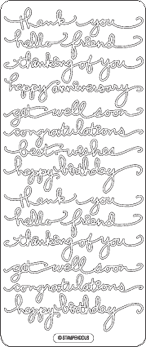 Graftoncrafts > Sentiments > Friendly Greetings Outline Sticker GOLD