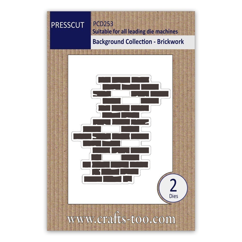 Graftoncrafts > Presscut Dies > Presscut Background die - Brickwork (2 pcs)